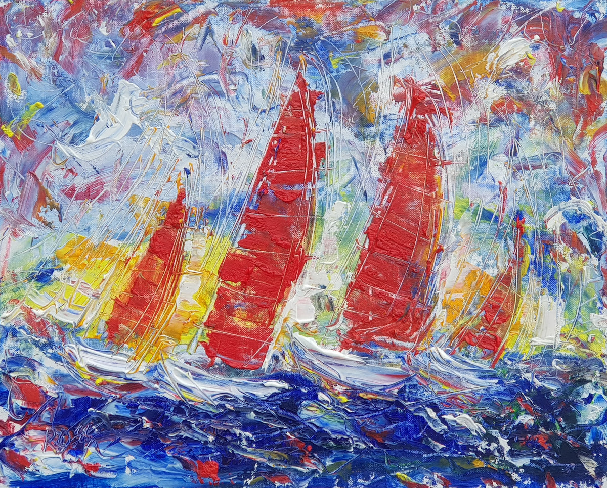 Ross Eccles | Original Irish Art | Red Sails
